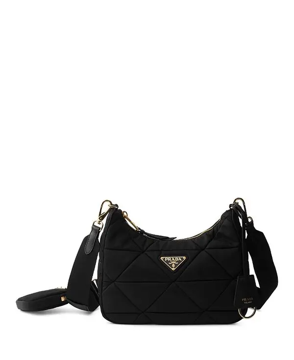Prada Quilted Re-nylon Shoulder Bag - Black