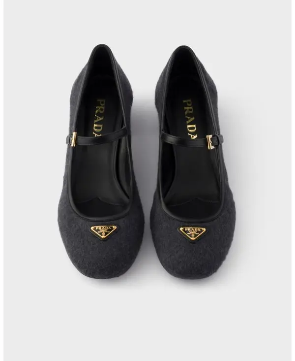 Prada Fabric Pumps - Anthracite Gray