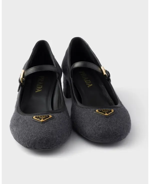 Prada Fabric Pumps - Anthracite Gray