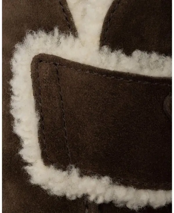 Prada Suede And Shearling Mules