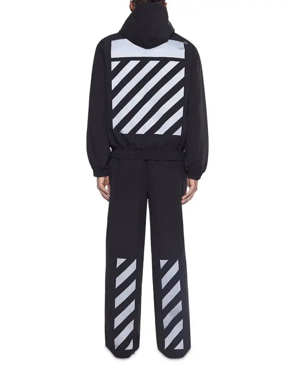Off-White Relaxed Fit Reflective Diagonal Graphic Logo Track Pants