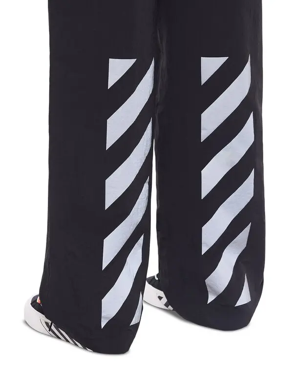 Off-White Relaxed Fit Reflective Diagonal Graphic Logo Track Pants