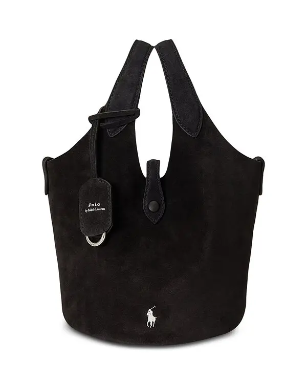 Polo Ralph Lauren Small Suede Tote Bag - Black