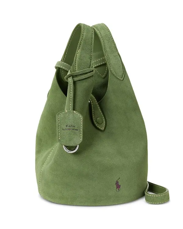 Polo Ralph Lauren Small Suede Tote Bag - Dark Green