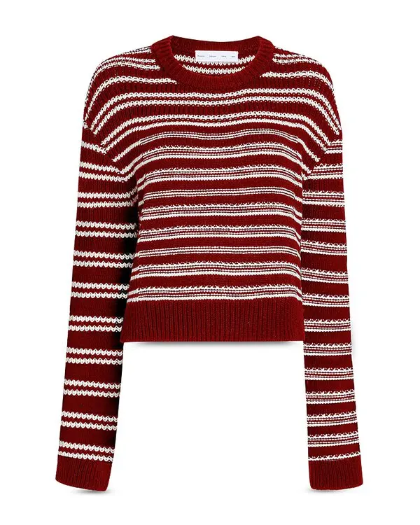 Proenza Schouler White Label Pandora Striped Long Sleeve Sweater