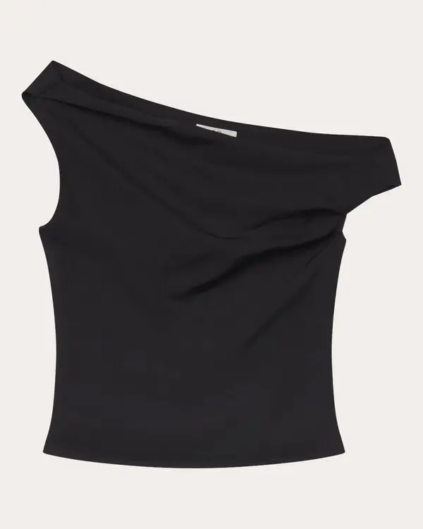 Co Asymmetric Draped Off-shoulder Top