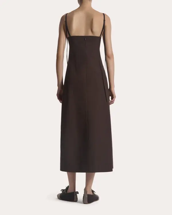 Co Tton Poplin Bustier Midi Dress