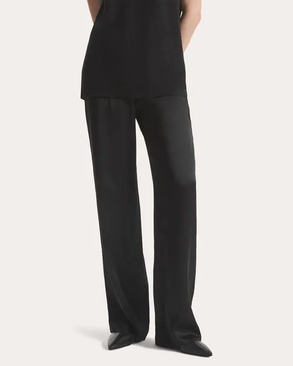 Co Silk Straight-leg Pull-on Pants