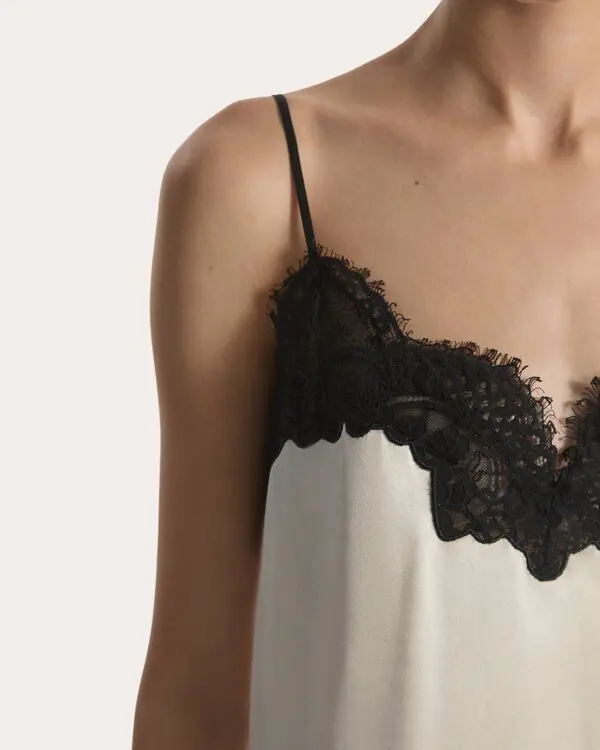 Co Silk Lace-trim Bias Slip Dress