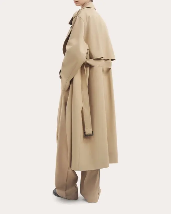 Co Tton Twill Oversized Trench