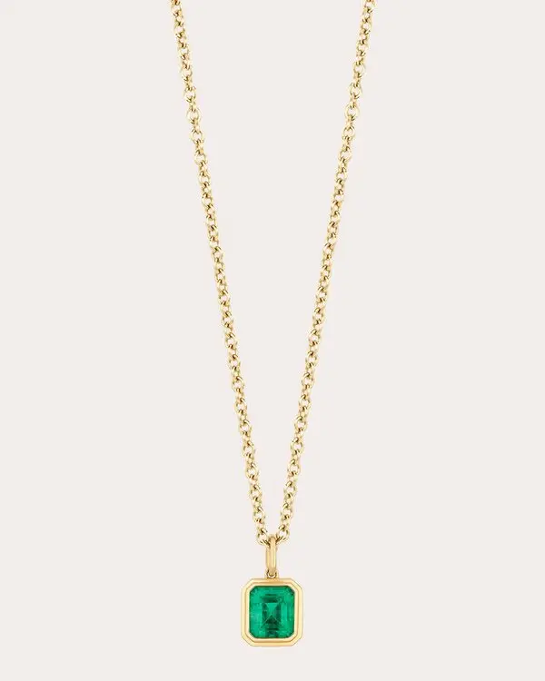Goshwara Emerald G-one Emerald-cut Pendant Necklace