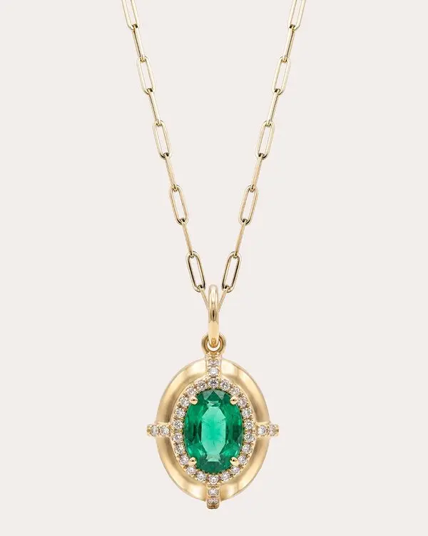 Goshwara Emerald Limited Edition Medallion Pendant Necklace - Green