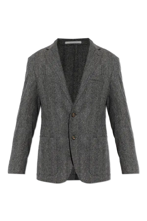 Eleventy Herringbone Patterned Blazer