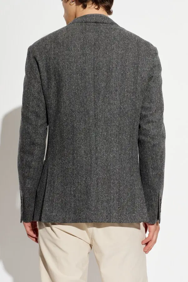 Eleventy Herringbone Patterned Blazer