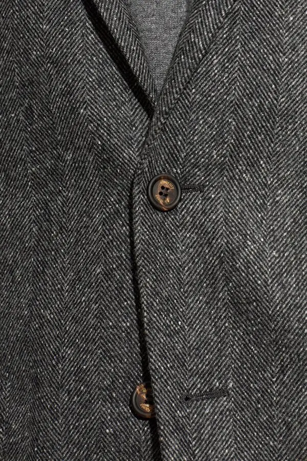 Eleventy Herringbone Patterned Blazer