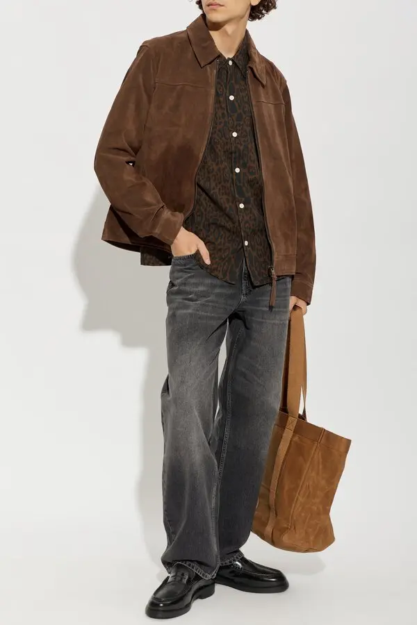 ALLSAINTS Rhone' Suede Jacket With Collar
