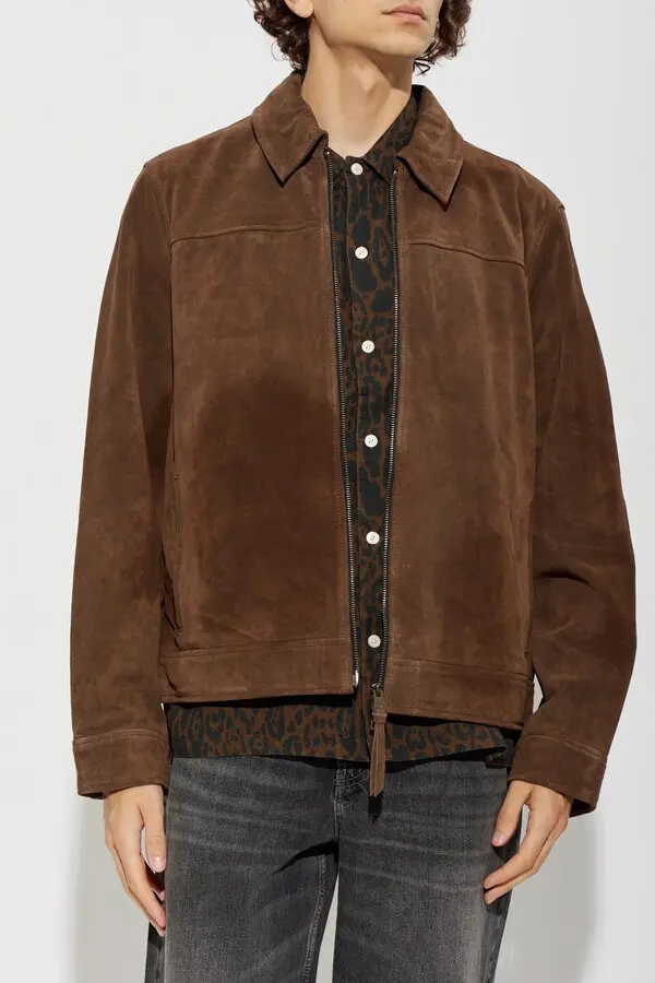 ALLSAINTS Rhone' Suede Jacket With Collar