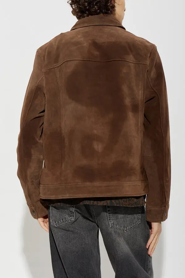 ALLSAINTS Rhone' Suede Jacket With Collar