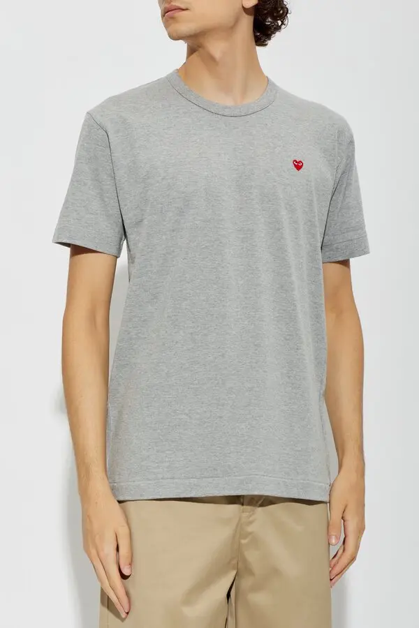 Play Comme Des Garcon Cotton T-shirt With Logo Patch
