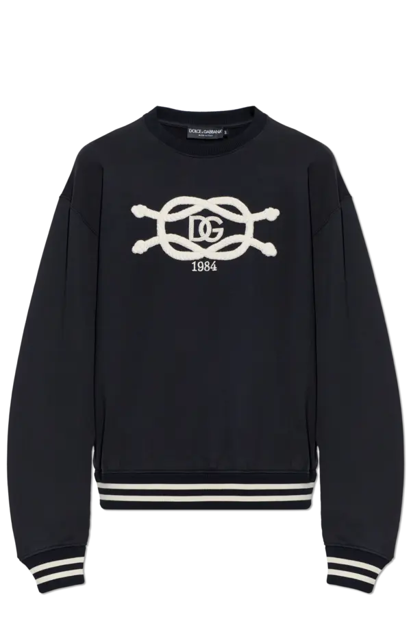 Dolce & Gabbana Sweatshirt With Logo - Navy Blue