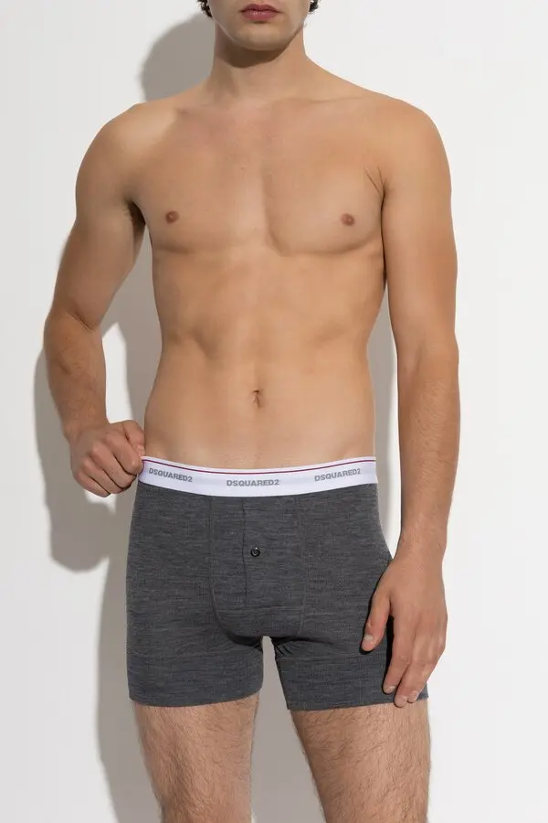 Dsquared2 Wool Boxers With Logo