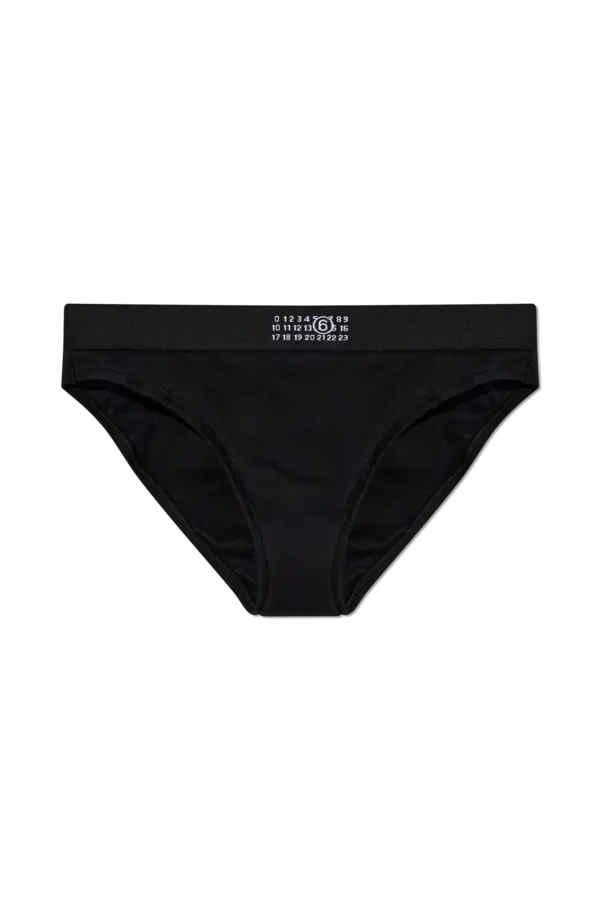 MAISON MARGIELA Briefs With Logo - Black