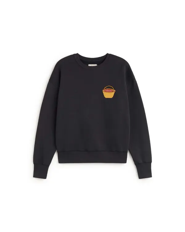 THINKING MU Embroidered Basket Jodie Sweatshirt