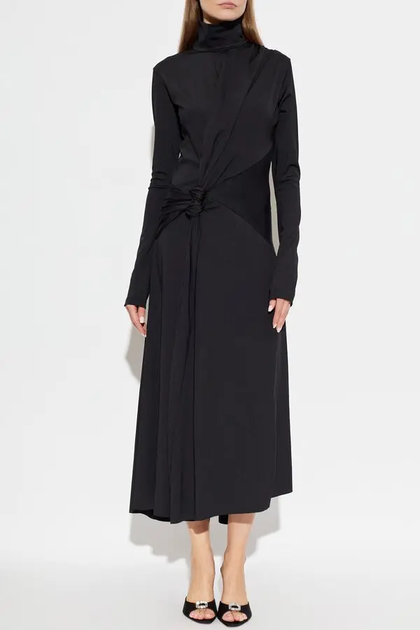 Victoria Beckham Asymmetrical Dress With A Turtleneck