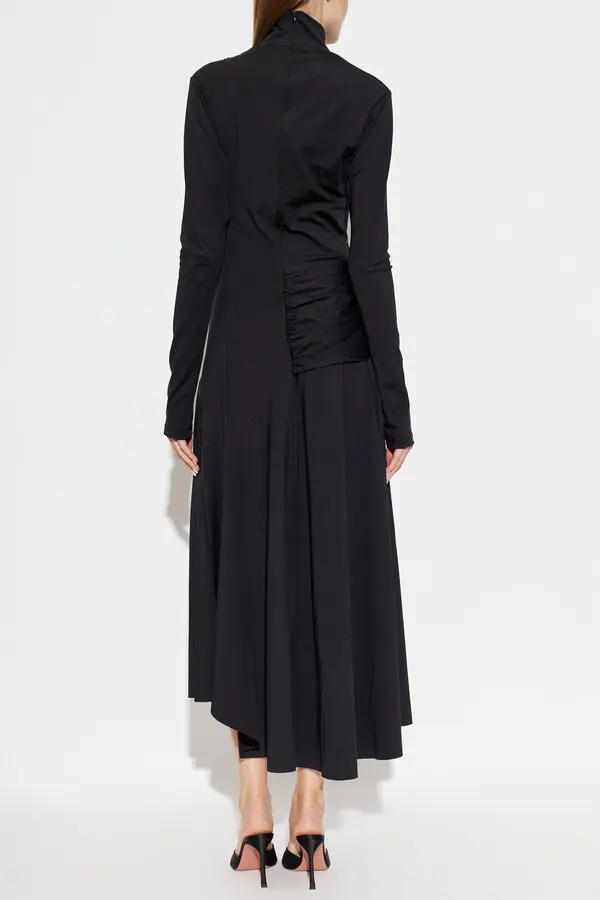 Victoria Beckham Asymmetrical Dress With A Turtleneck