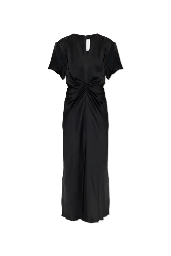 Victoria Beckham Satin Dress With Draping