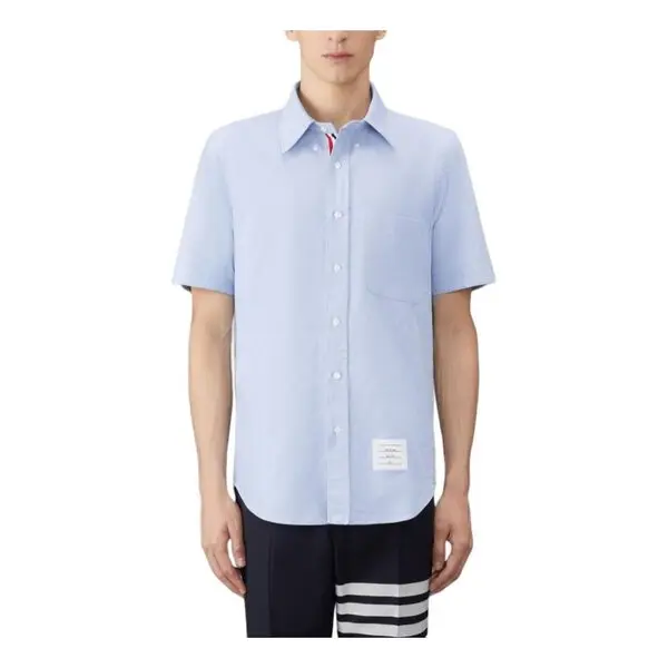 Thom Browne Short Sleeve Shirt - Blue