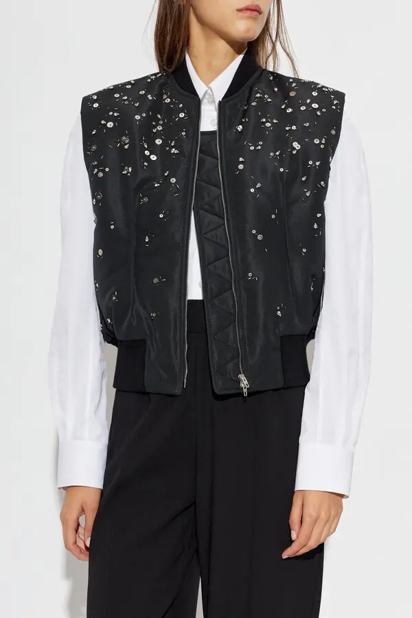 JIL SANDER Insulated Vest With Sewn-in Embellishments
