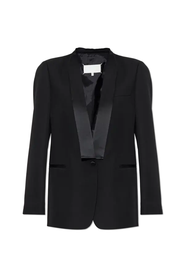 MAISON MARGIELA Wool Blazer With Single Vent - Black