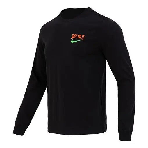 Nike Just Do It Long Sleeve T-shirt 'black - Black/multi-color