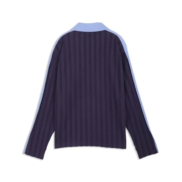 PUMA Relaxed Long Sleeve Polo - Deep Plum