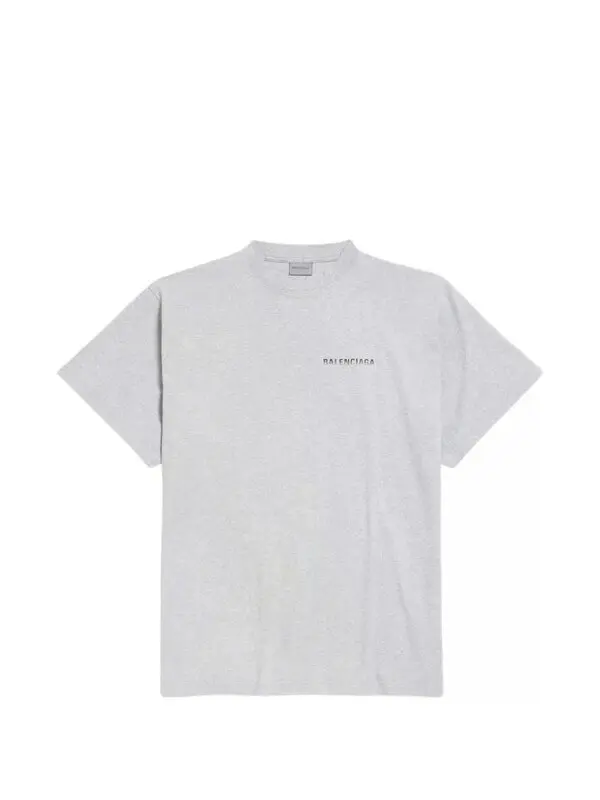 Balenciaga Back-gradient Oversized T-shirt In Light Heather - Grey