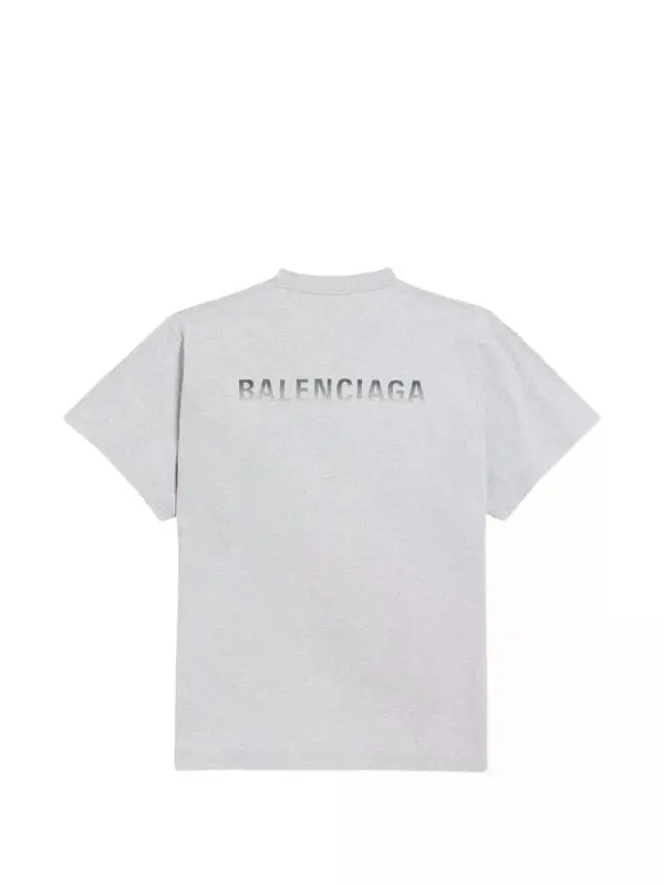 Balenciaga Back-gradient Oversized T-shirt In Light Heather