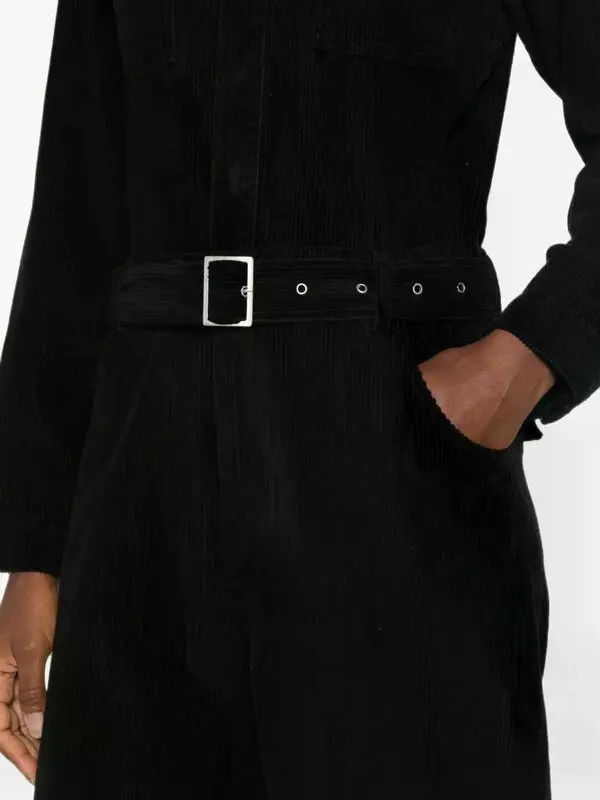 HOMAGE Belted Corduroy Jumpsuit