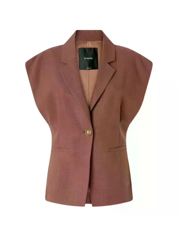 Pinko Sleeveless Rustic-effect Jacket