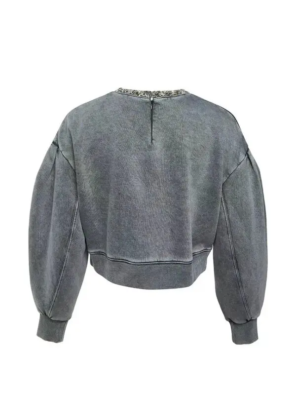 Sandro Geode Rhinestone Embellished Sweatshirt - Grey