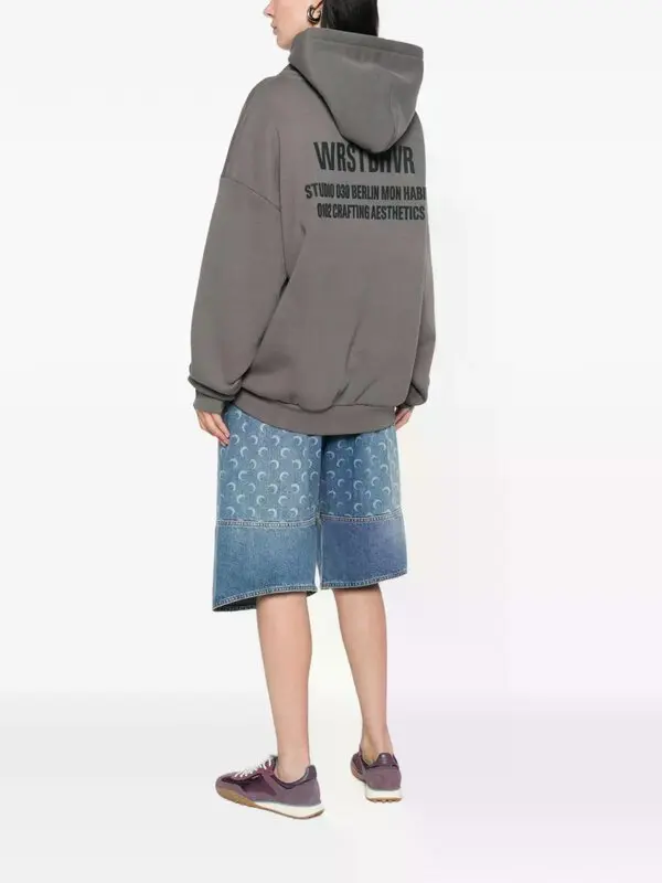 WRSTBHVR Logo-print Hoodie - Grey