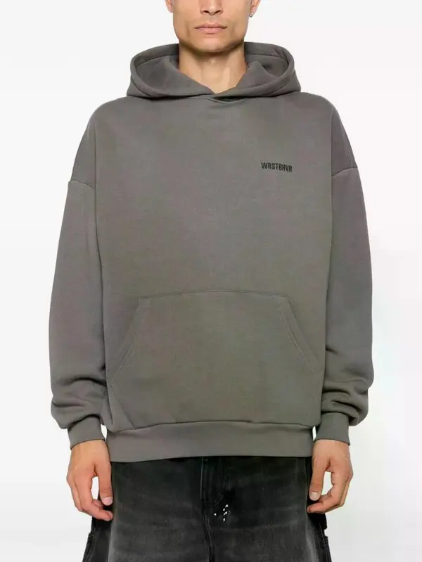 WRSTBHVR Logo-print Hoodie - Grey