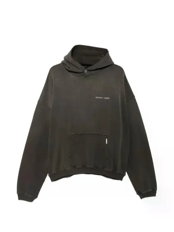 REPRESENT Logo-print Hoodie - Grey