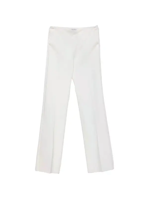 Max Mara Pressed-crease Trousers - White