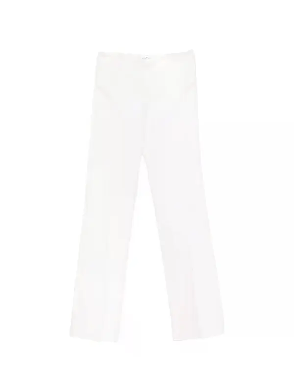 Max Mara Pressed-crease Trousers - White
