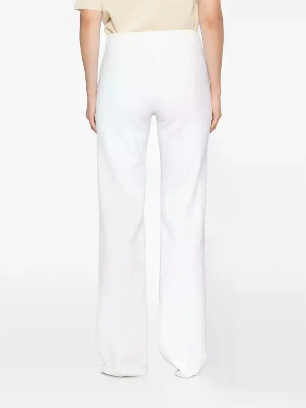 Max Mara Pressed-crease Trousers - White