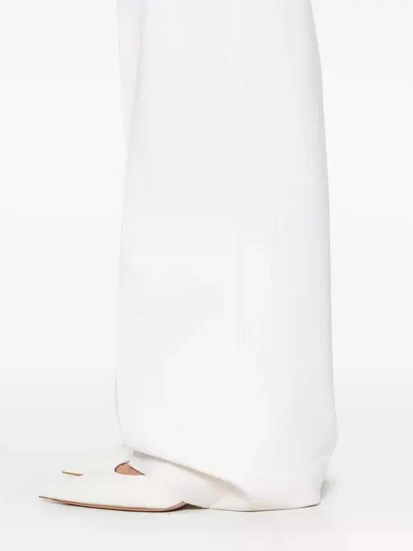 Max Mara Pressed-crease Trousers - White
