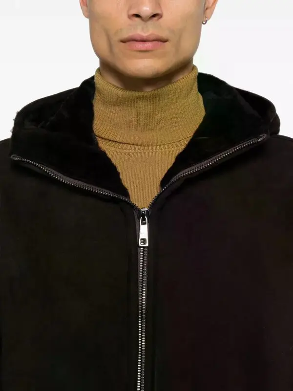GIORGIO BRATO Hooded Shearling Jacket