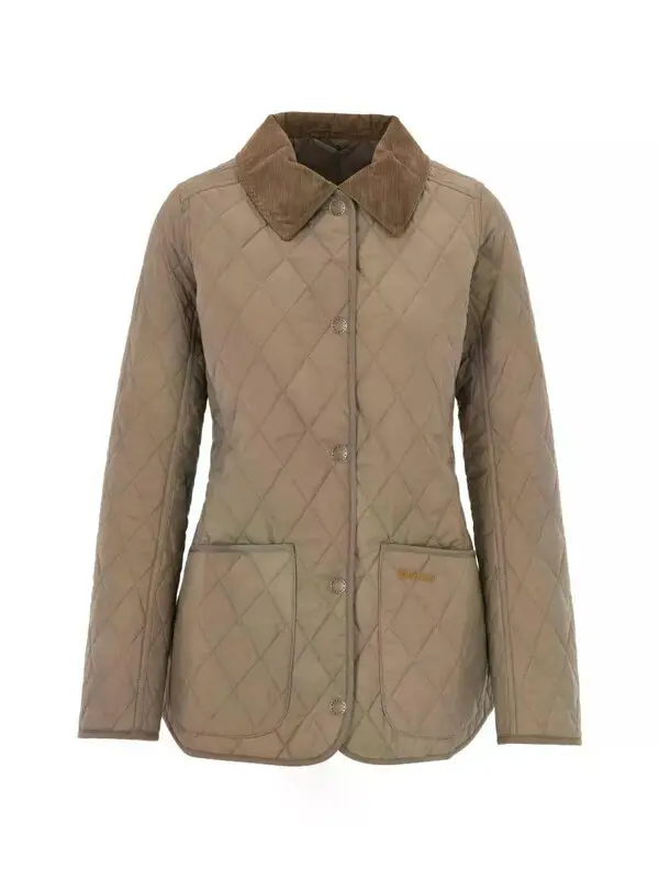 Barbour Annandale Quilted Corduroy-collar Jacket - Neutrals
