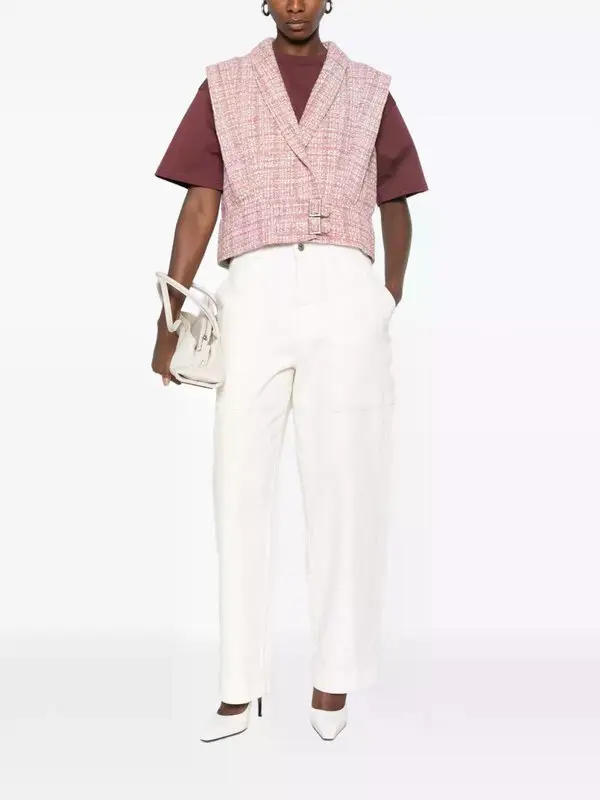 HOMAGE Bouclé-knit Buckled Jacket